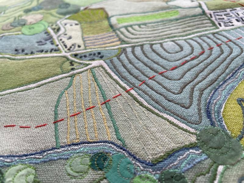 Embroidered landscapes: The art of Kate Tarling