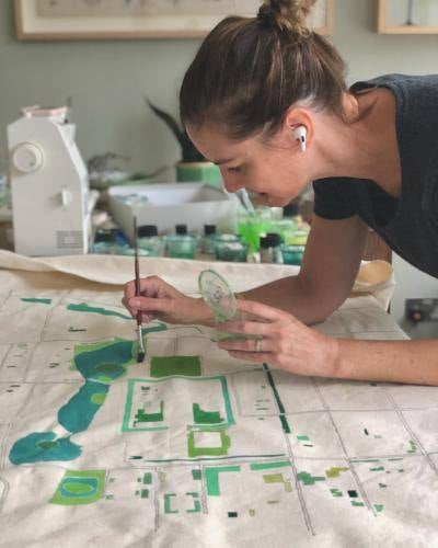 Embroidered landscapes: The art of Kate Tarling